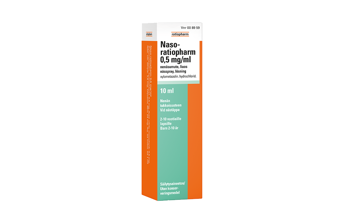 Naso-ratiopharm 0,5 mg/ml nenäsumute lapsille | Teva Finland