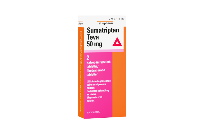 Migreenin hoitoonSumatriptan Teva 50 mg – Teva Finland